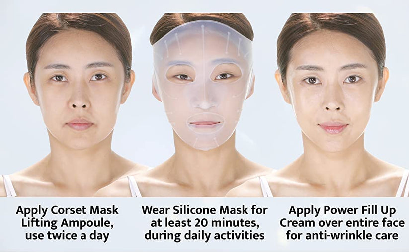 Super Lifting Skin Mask Set: Silicone Mask, Aqua Glow Mask, Fill up ...